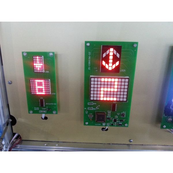 Quality 7x11 orange color square hole led dot matrix display module led panel for lift for sale