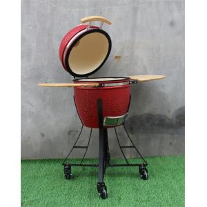 Quality 17 Inch Ceramic Barbecue Grill Royal Red Color 44cm for sale