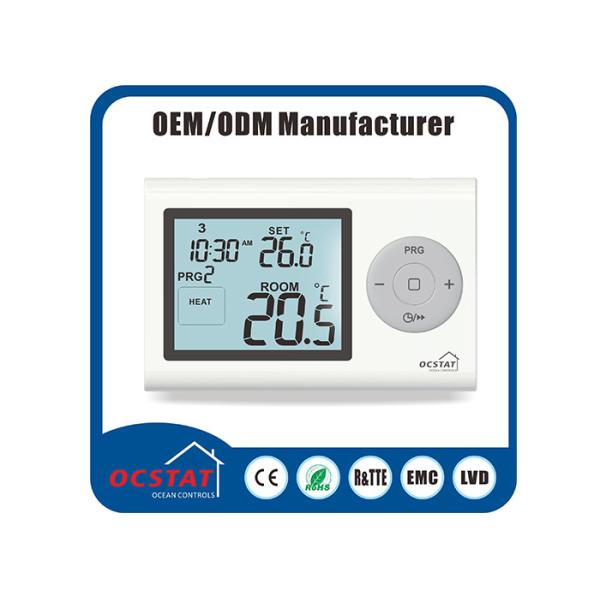 Quality Water Heating Boiler Controller Gas Heater Thermostat Digital Programmable White for sale