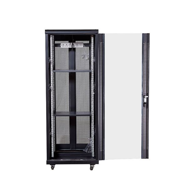 Quality Modern 18U 800mm Width Server Racks Cabinet with Toughened Glass Door or Mesh for sale