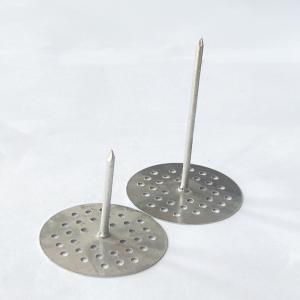Quality M3*75 Mm Galvanized Marine Insulation Pins With Perforated Disc Base for sale