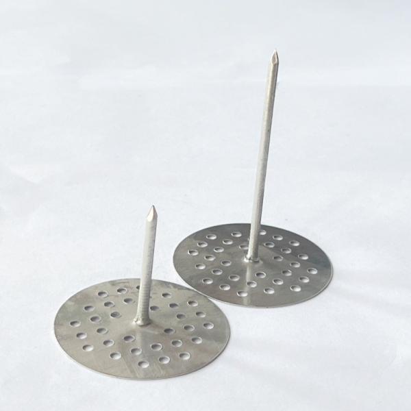 Quality M3*75 Mm Galvanized Marine Insulation Pins With Perforated Disc Base for sale