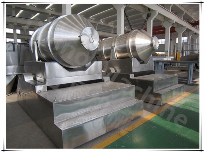 two dimensional motion dry powder mixing machine