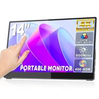 Quality External 14 inch 4K Portable Touch Monitor USB HD Display Built-in Folding for sale