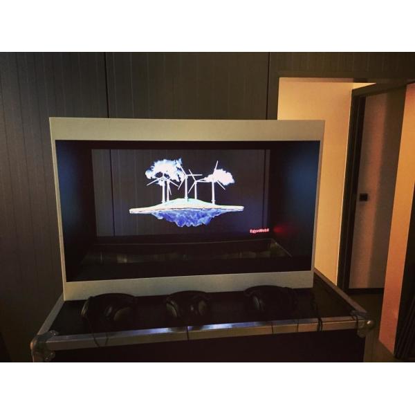 Quality 1 Sided HoloCube hologram advertising display showcase in stereo display for sale