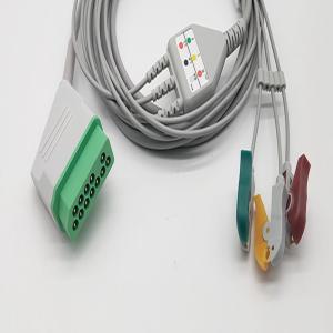 Quality Nihon Kohden 12 Pin to 3 Lead direct connect ECG Cable for sale