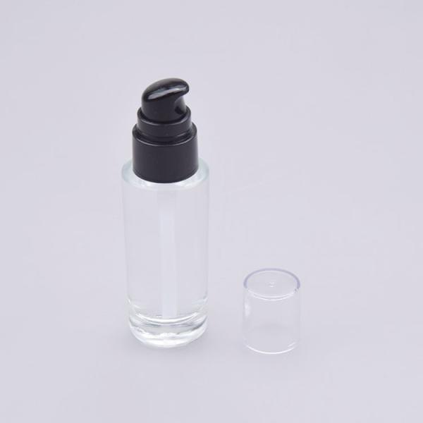 Quality 18mm 30ml Cylinderical Empty Glass Foundation Bottle Highly Sealed for sale