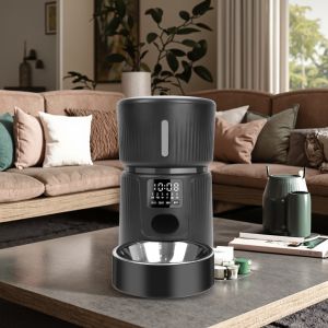Quality Pet Smart Automatic Food Dispenser 3L Stainless Steel Eco-Friendly Chargeable for sale