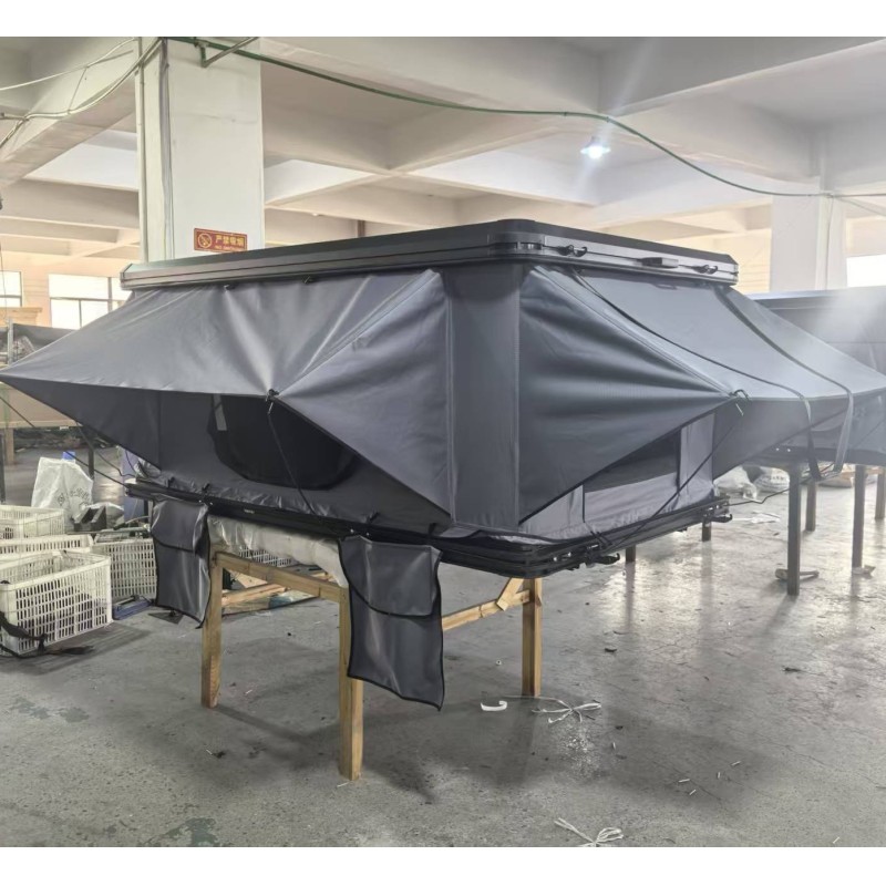 Quality Camping Aluminum 3 Person Outdoor Hiking Rooftop Tent 4 Season Roof Top Car Tent Triangle Clamshell Hard Shell Top Roof Tent for sale