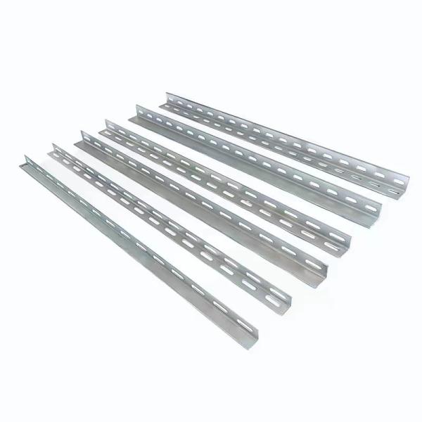 Quality Hot Dipped Galvanized Slotted L Steel Angle Bar with Holes Processing Service for sale
