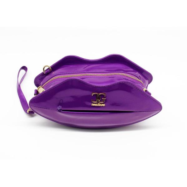 Quality Custom Fashion Lip Shape Makeup Tote Bag Women Clutch Bag Luxury PU Type for sale