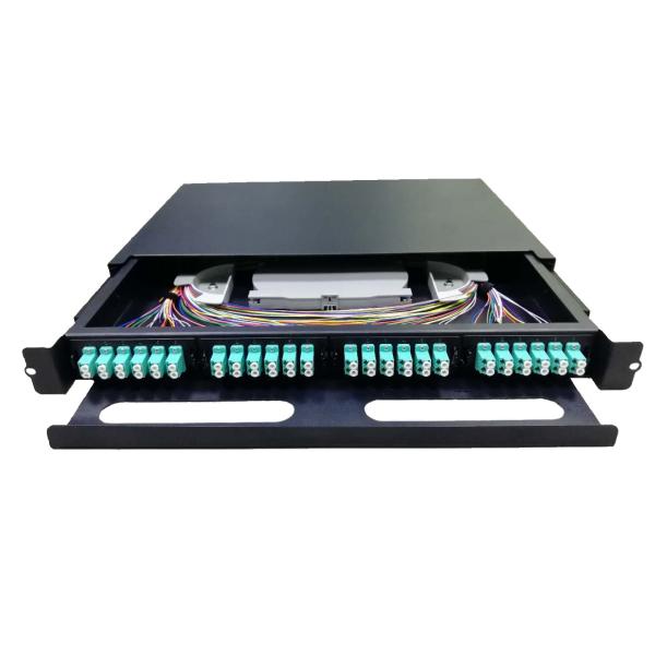 Quality 48F LC Multimode OM4 Pigtails Splicing 1U Fiber Optical Distribution Frame for sale