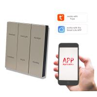 China Smart Home Zigbee Stainless Steel / Aluminum Wireless Wall Switch factory