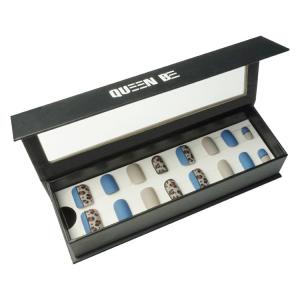 Quality 157gsm Coated Paper 1200gsm Cardboard False Nails Packaging Box Custom Order for sale
