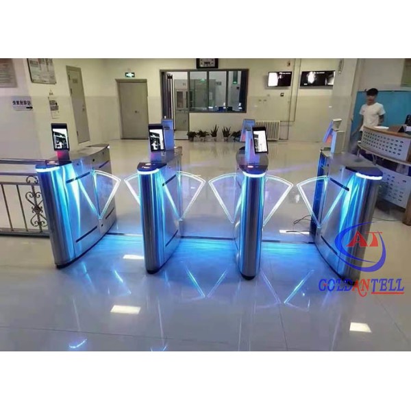 Quality Automatic Flap Barrier Gate For Office Building RFID Pedestrian Entrance for sale
