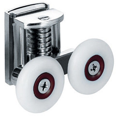 Quality Shower Room Metal Sliding Door Rollers anti rust With Double 22-26mm Wheels for sale