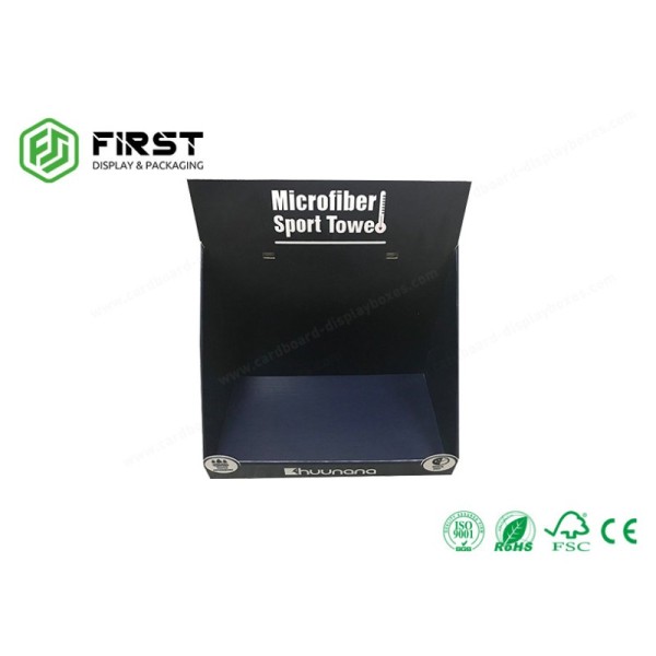 Quality Black Printed Retail Foldable Cardboard Counter Display Boxes , Printed Display for sale