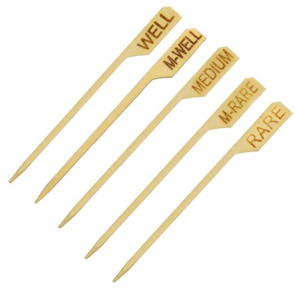 Quality Teppo Barbecue Bamboo Food Picks Long Wooden Skewers With Customized Logo for sale