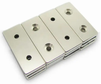 Quality OEM Ndfeb N45 Block Magnet Rectangle Countersunk Hole Magnets for sale