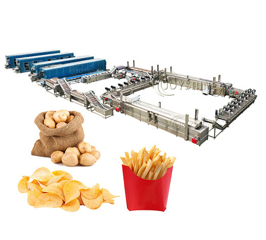 Quality Potato Chips Thickness 1-2mm French Fries Production Line for Frozen Fries for sale