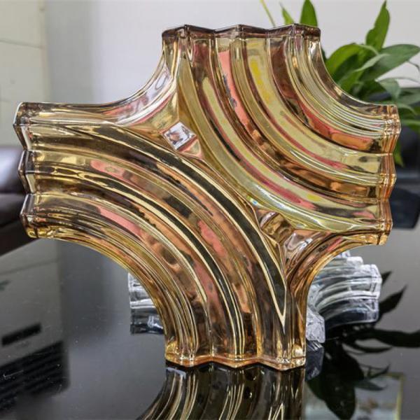 Quality Unique Irregular Design Glass Brick Blocks for Aesthetic Residential Spaces for sale