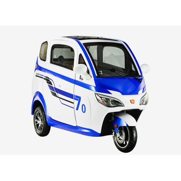Quality Adjustable Seat Enclosed Electric Tricycle 1200 Watt 3 Wheels Disc Brake for sale
