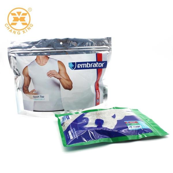 Quality Resealable Garment Packaging Bag Frosted Zipper Bags For Clothes for sale