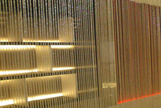 Quality Spiral Metal Curtain Wall Architectural Wire Mesh Herringbone Bronze Hotel for sale