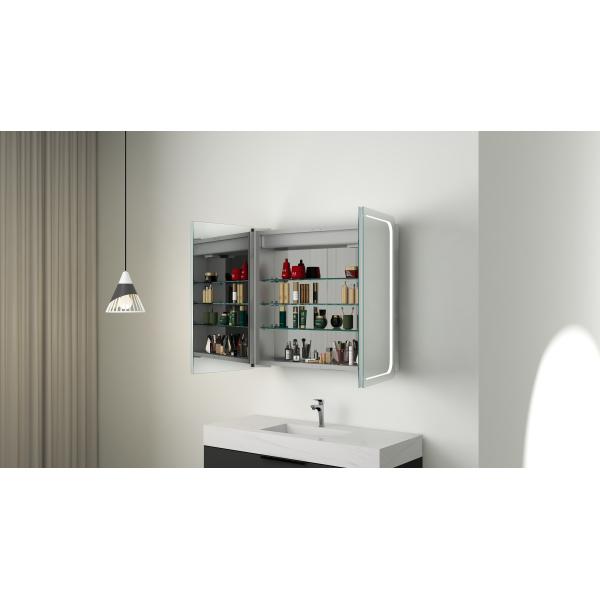 Quality Smart Makeup Bathroom Cabinet With Led Lights With Jewelry Storage for sale