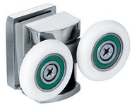 Quality 22-26mm Wheels Hanging Sliding Glass Door Rollers 30kg Stress Capacity for sale