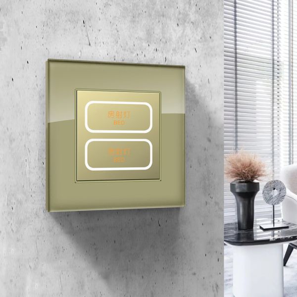 Quality Hotel Modbus Wall Switch , Smart Home Wall Control Panel Tempered Glass for sale