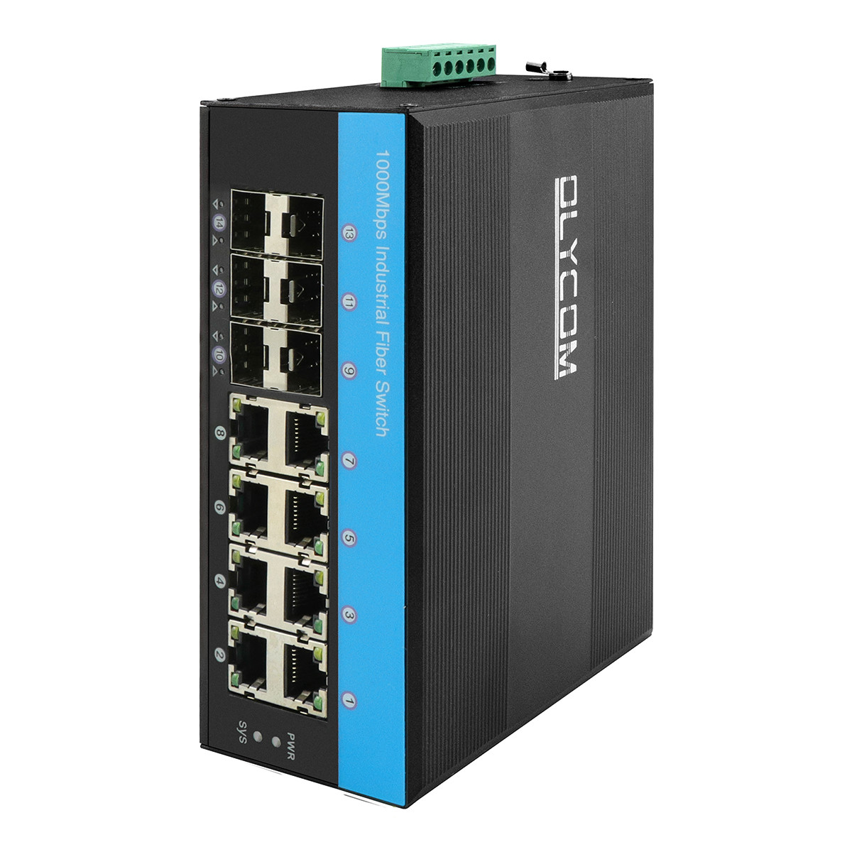 Quality 2.5G L2 Managed Industrial PoE Network Switch Support ERPS MSTP Ring Din Rail for sale
