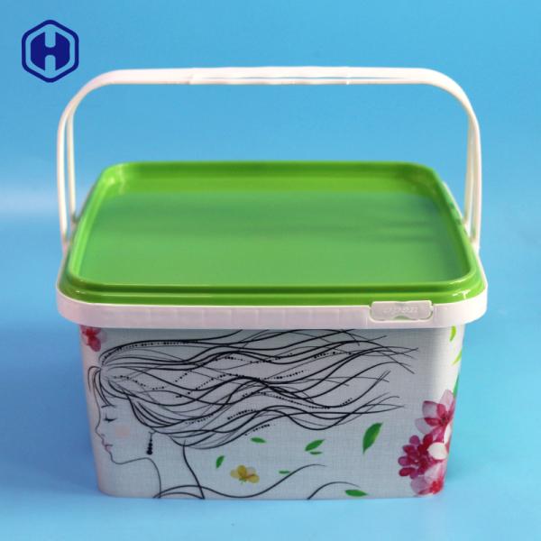 Quality Mood Cake 93OZ IML Plastic Containes With Handle for sale