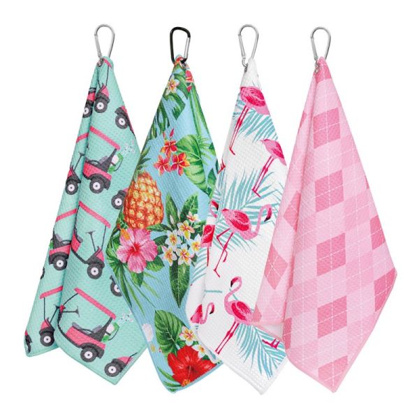 Quality Sublimation Cooling Microfiber Golf Towel Custom Logo Printed for sale