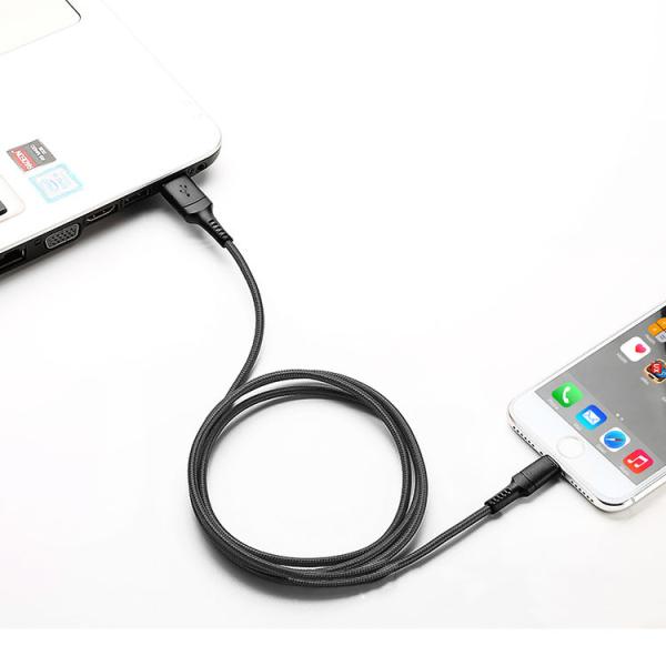 Quality 1m Lighting To Usb Cable Fast Charging Data Cable Nylon Braided for sale