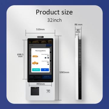 Self Service Kiosk Ordering System POS Terminals Receipt Printers For Fast Food