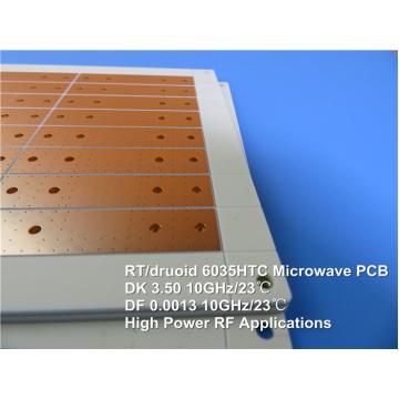 RT/duroid 6035HTC Double Sided high frequency rigid PCB with 1oz Copper and