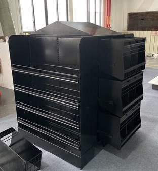 Quality Chip Fixture GNG BLK Free Standing Display Rack High Visibility Customization for sale
