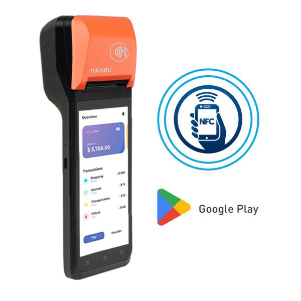 Quality Android 12 Portable Payment Terminal 5.5 Inch Wireless Payment Machine User for sale