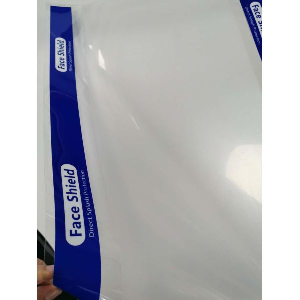 Quality Disposable Face Shield Material 0.25mm Anti Fog PET Sheet Splash Proof for sale