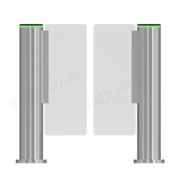 Quality RFID Security Gate Turnstile Card Reader / ISO 9001 Glass Security Barriers for sale