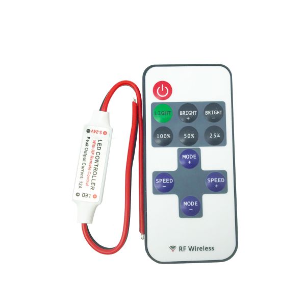 Quality RF Wireless LED Mini Controller Remote Control For Monochrome Strip Light for sale