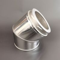 Quality Stainless Steel 45 Degree Elbow Stove Chimney Pipe For Twist Locking System for sale
