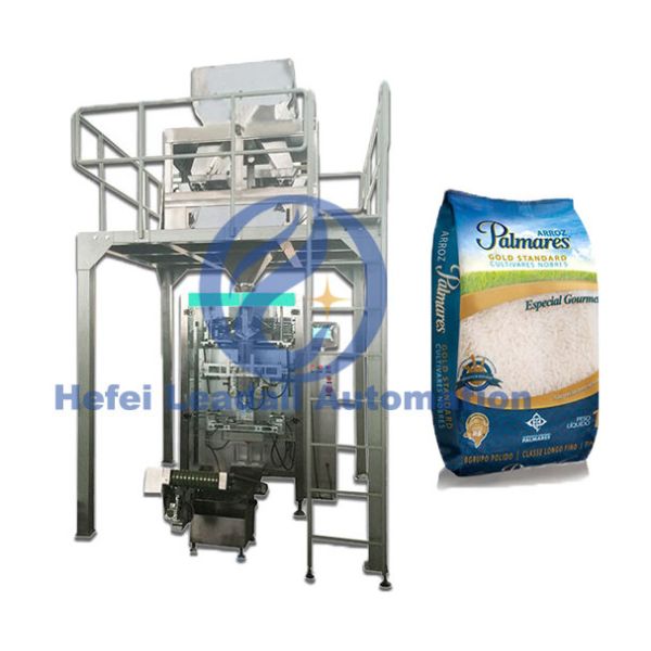 Quality VFFS Type Granule Packing Machine , 100g - 10kg Automatic Rice Packing Machine for sale