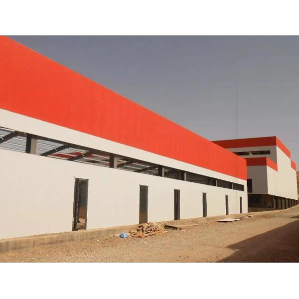 Quality Prefabricated Long Span Steel Frame Industrial Warehouse With Customized Design for sale
