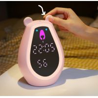 Quality Cute Cartoon Bear Smart Clock Lamp Mute Bedside USB Night Light With For for sale