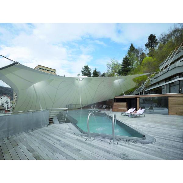 Quality Architectural Outdoor Landscape Canopy Shade Awning PVC Fabric Sail Membrane for sale