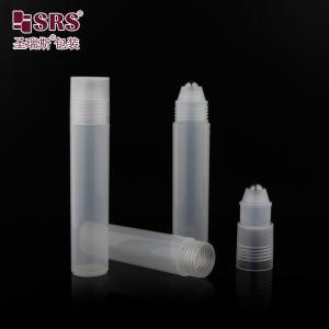 Quality 20ml Empty Cosmetic Eye Serum Round Skincare Massage Oil Roll On Plastic Bottle for sale