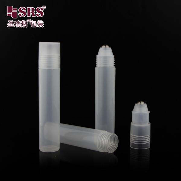 Quality 20ml Empty Cosmetic Eye Serum Round Skincare Massage Oil Roll On Plastic Bottle for sale