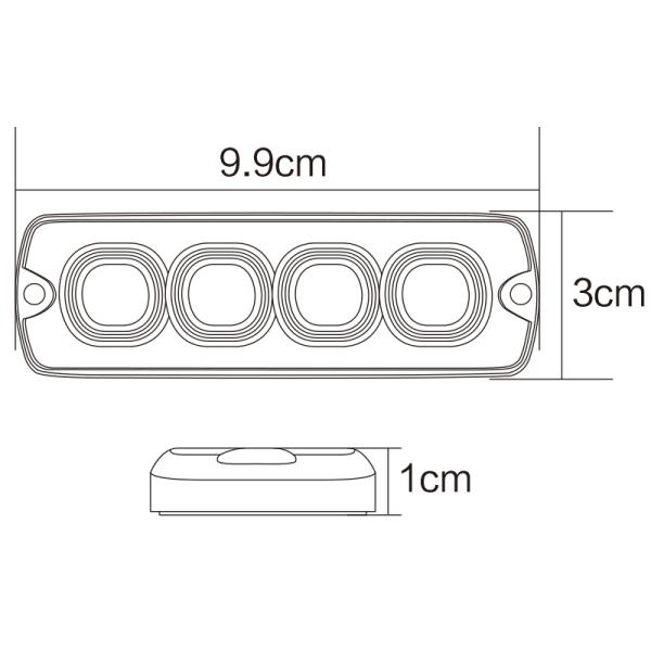 Quality 12V - 24V LED Strobe Warning Lights IP67 Side Flashing Strobe Light For Vehicle for sale